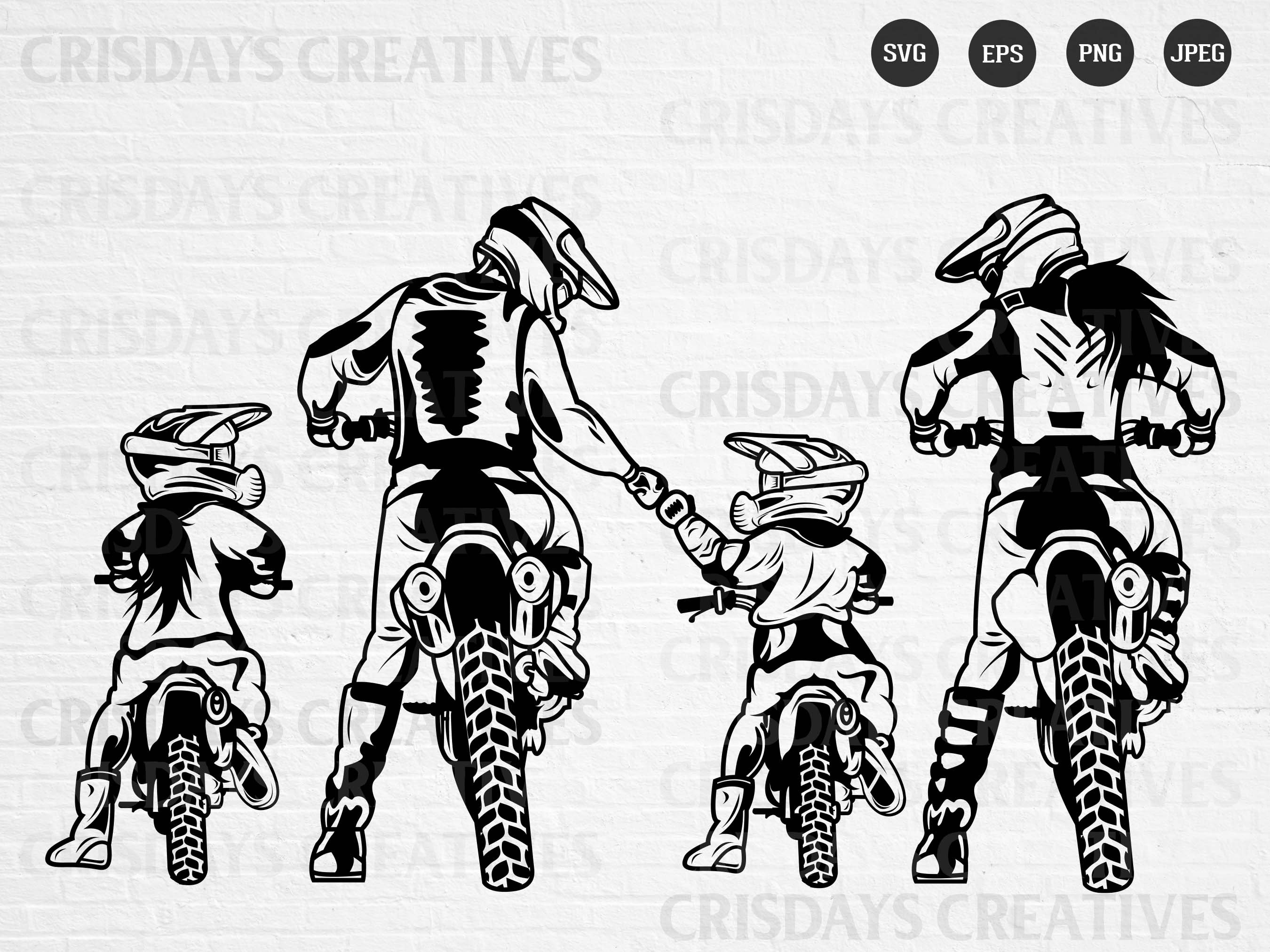 Family Motocross Svg Motocross Svg Father Daughter Son - Etsy Australia