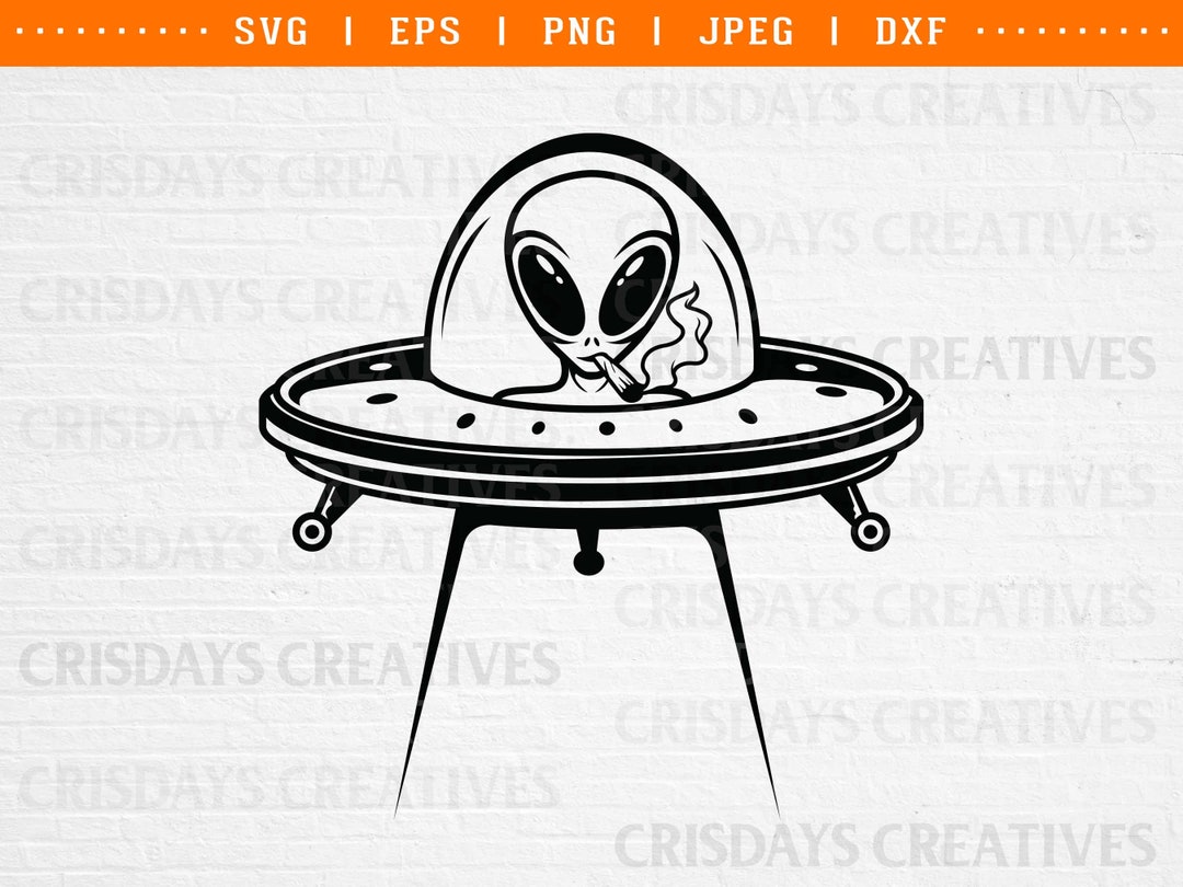 Alien Svg , Alien Riding a Spaceship Svg, Alien Clipart, Spaceship Svg ...
