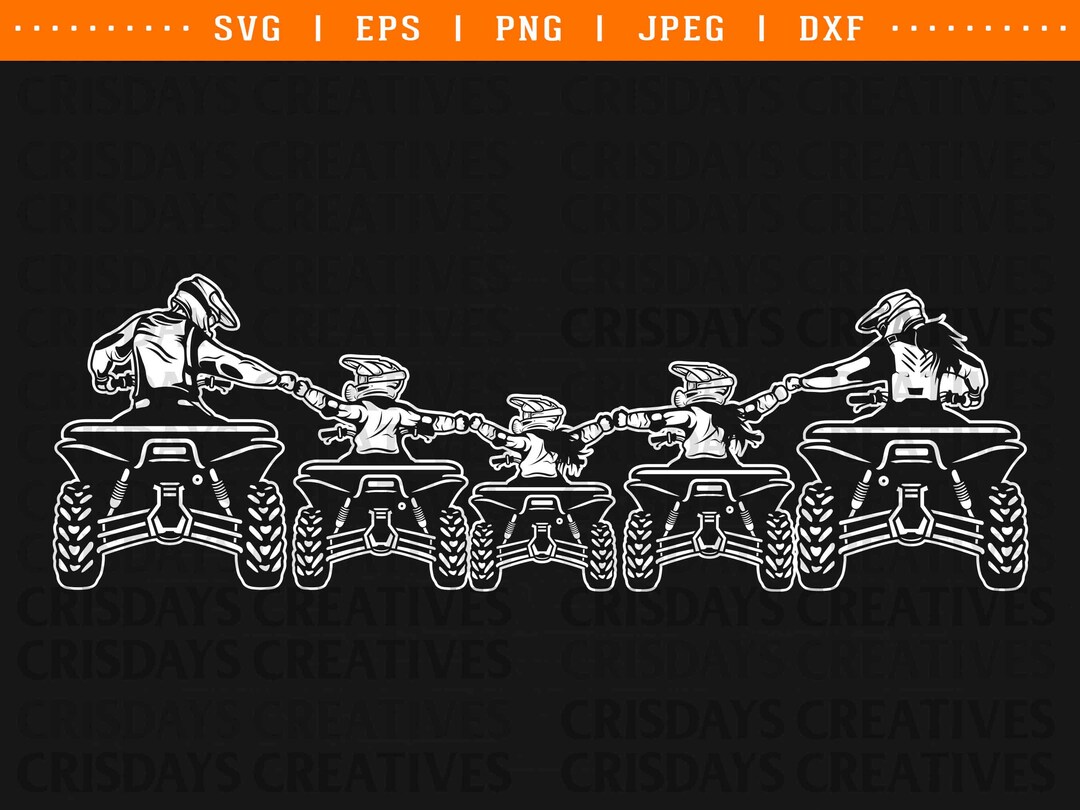 Atv Family Racing Shirt Clipart, Atv Clipart, Family Racing Svg, Atv ...