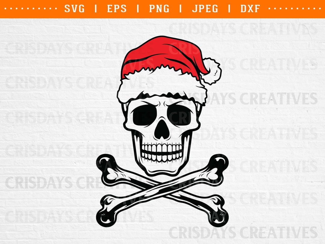 Christmas Skull Svg, Skull Santa Christmas Shirt, Skull Santa Claus ...