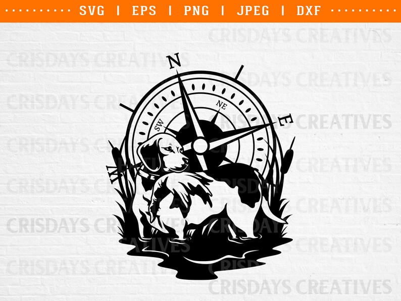 Hunting Dog Compass Svg Compass Svg Compass Art Compass - Etsy