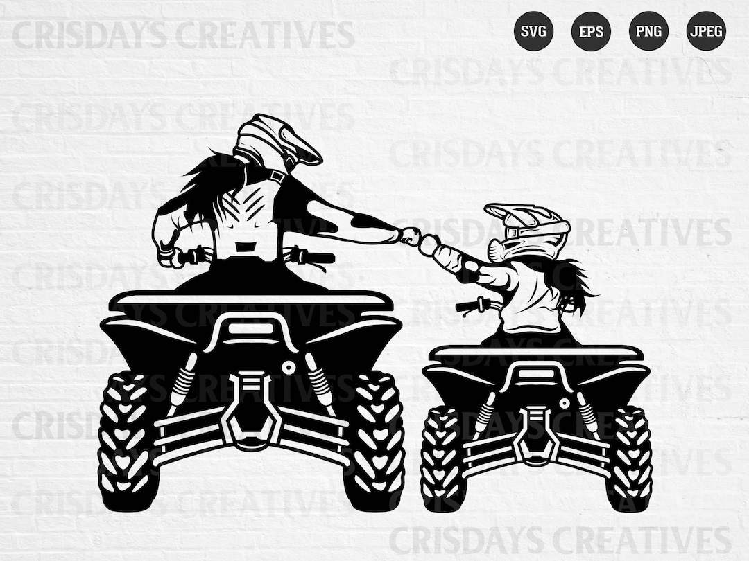 Mom and Daughter Atv Svg, Mom Life Svg, Kid Life Svg, Atv Svg, Atv ...