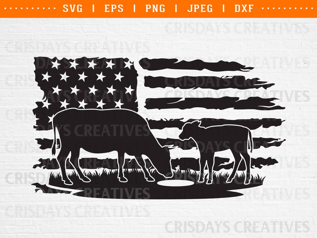 Us Farm Animals Svg, Farm Animals Flag Svg, Animal Flag Svg, Cow Svg ...