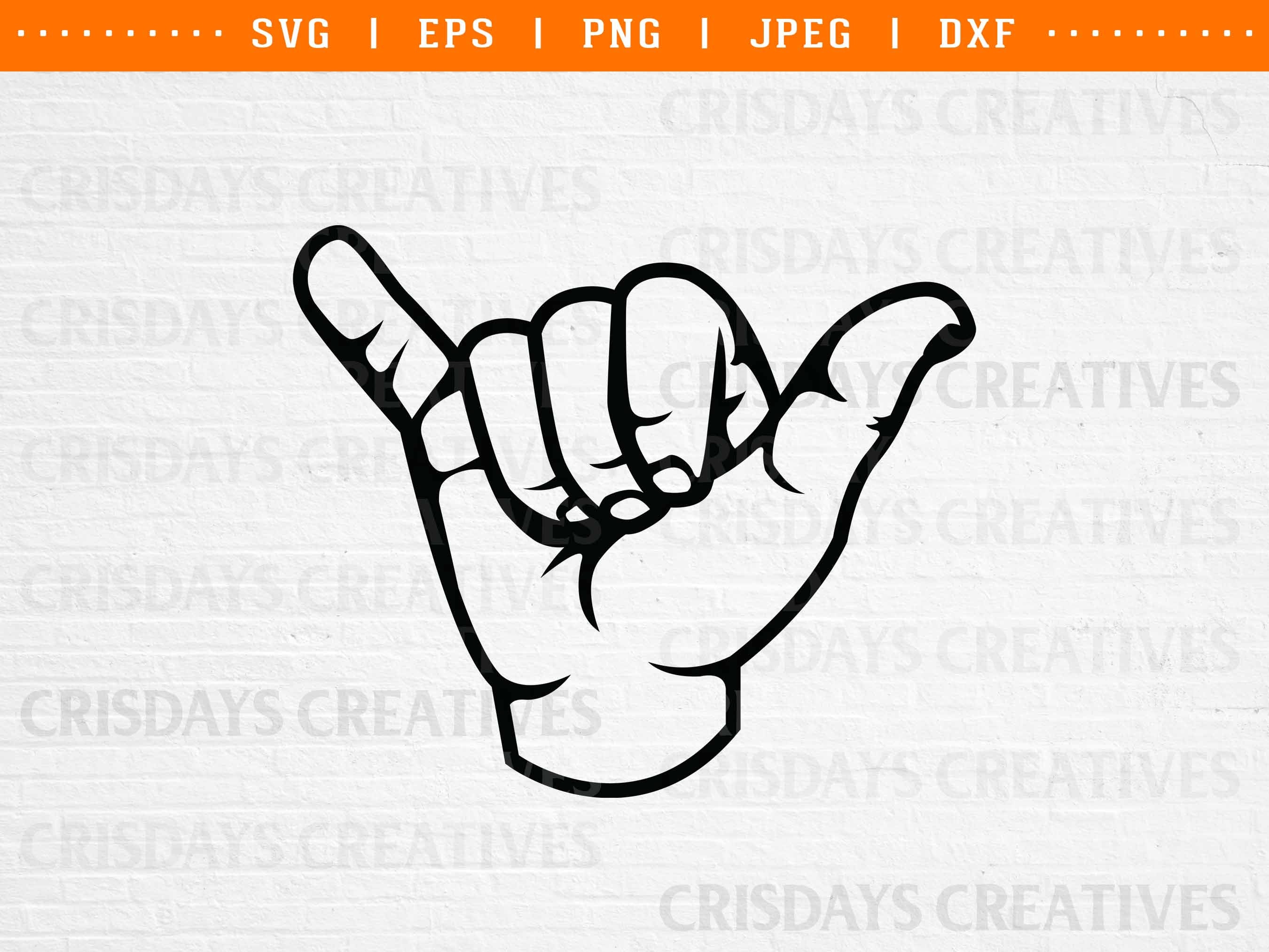 Shaka Hand Sign Svg Shaka Svg Hand Sign Svg Hang Loose Svg - Etsy Canada