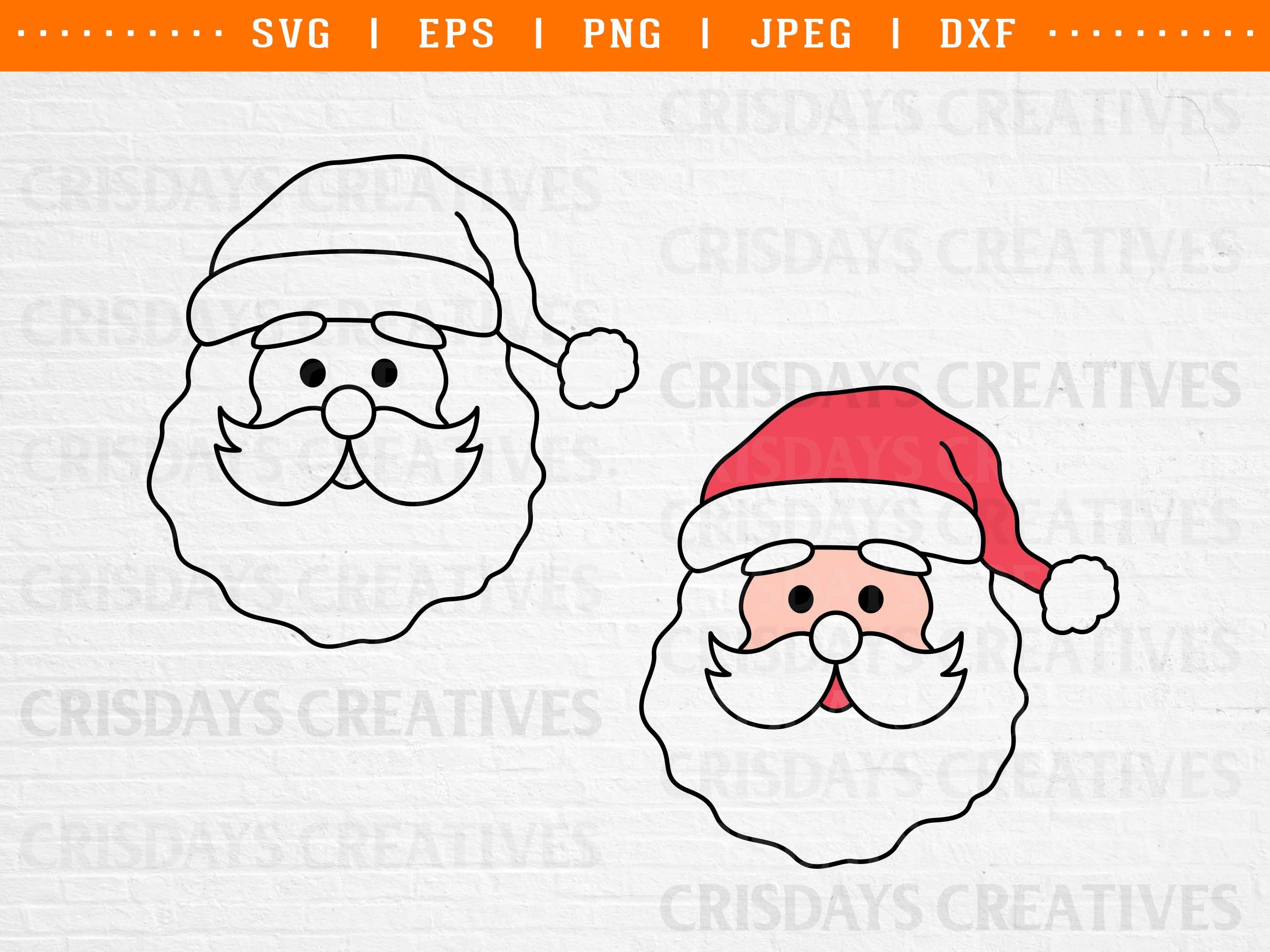Santa Claus SVG, Cute Santa Svg, Christmas Ornaments Svg, Christmas ...