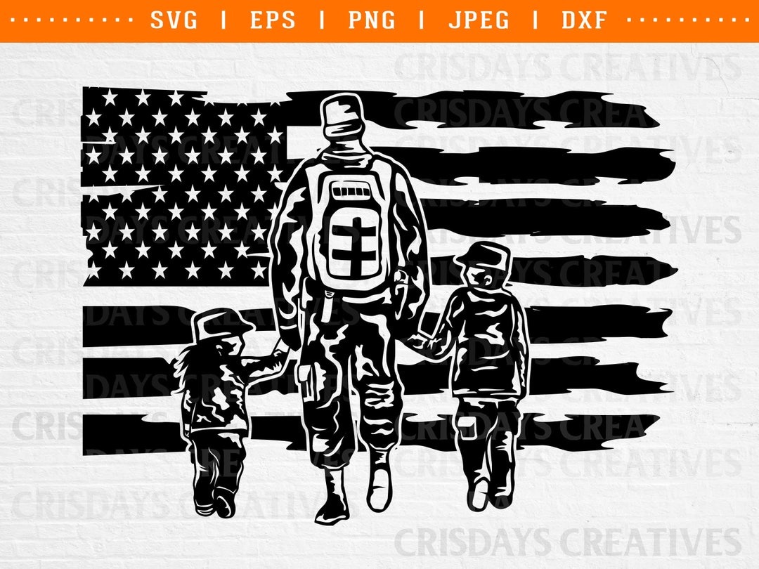 Flag Soldier Svg, Flag Veterans, Flag Army, US Soldier Dad Svg, Soldier ...