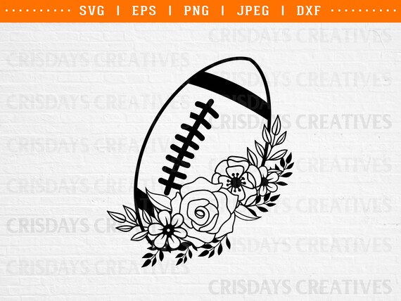 Floral Football Svg Football Svg Football Player Svg - Etsy