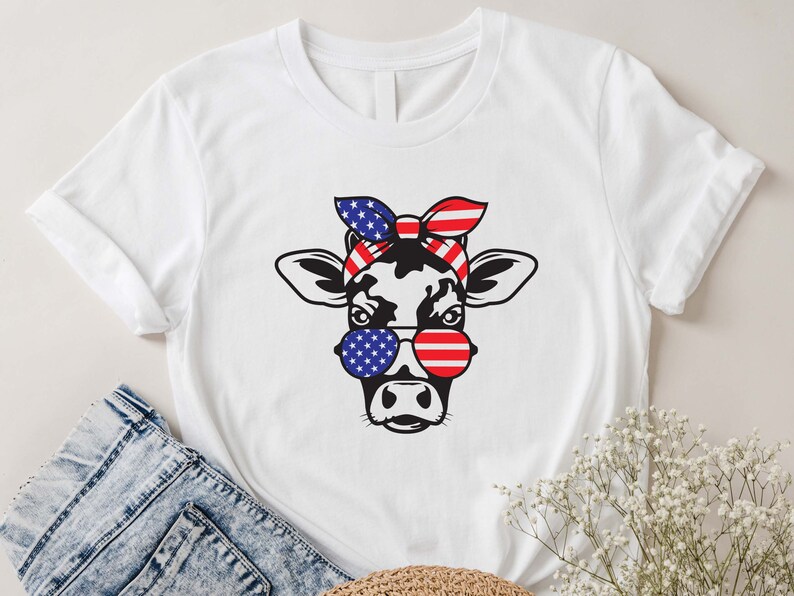 Fourth of July Cow Svg, Cow Svg, Usa Cow Svg, Cow Png, 4th of July Cow ...