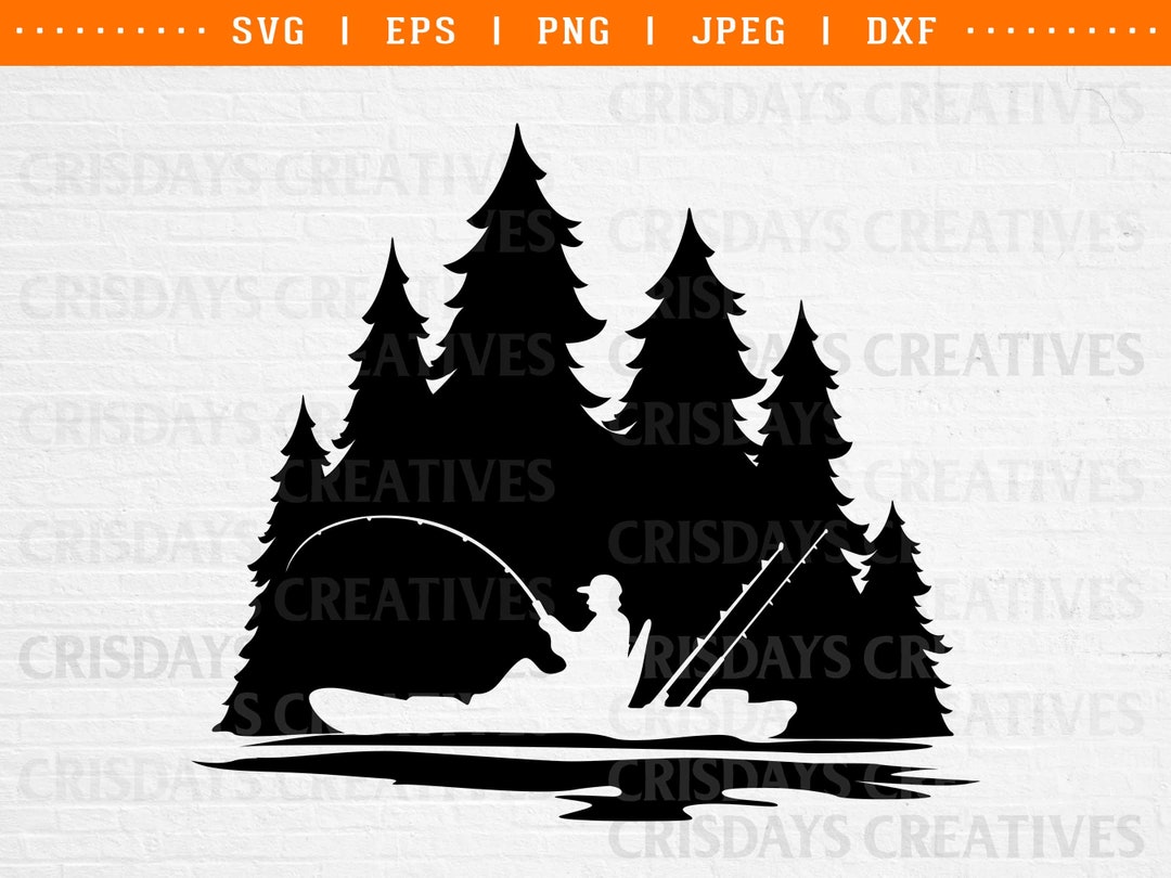 Kayak Fishing, Kayak Fishing Svg, Kayak Svg, Fishing Svg, Kayak Fishing ...