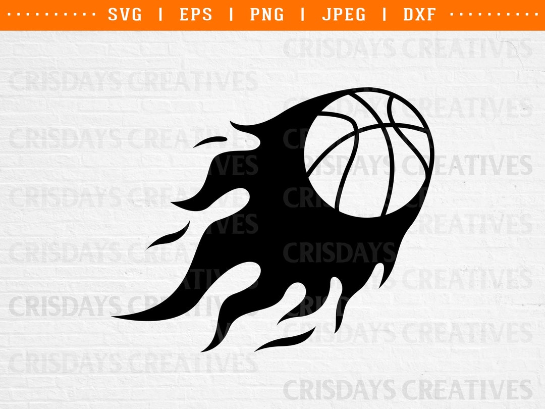 Flaming Basketball Player Svg Basketball Svg Flaming - Etsy