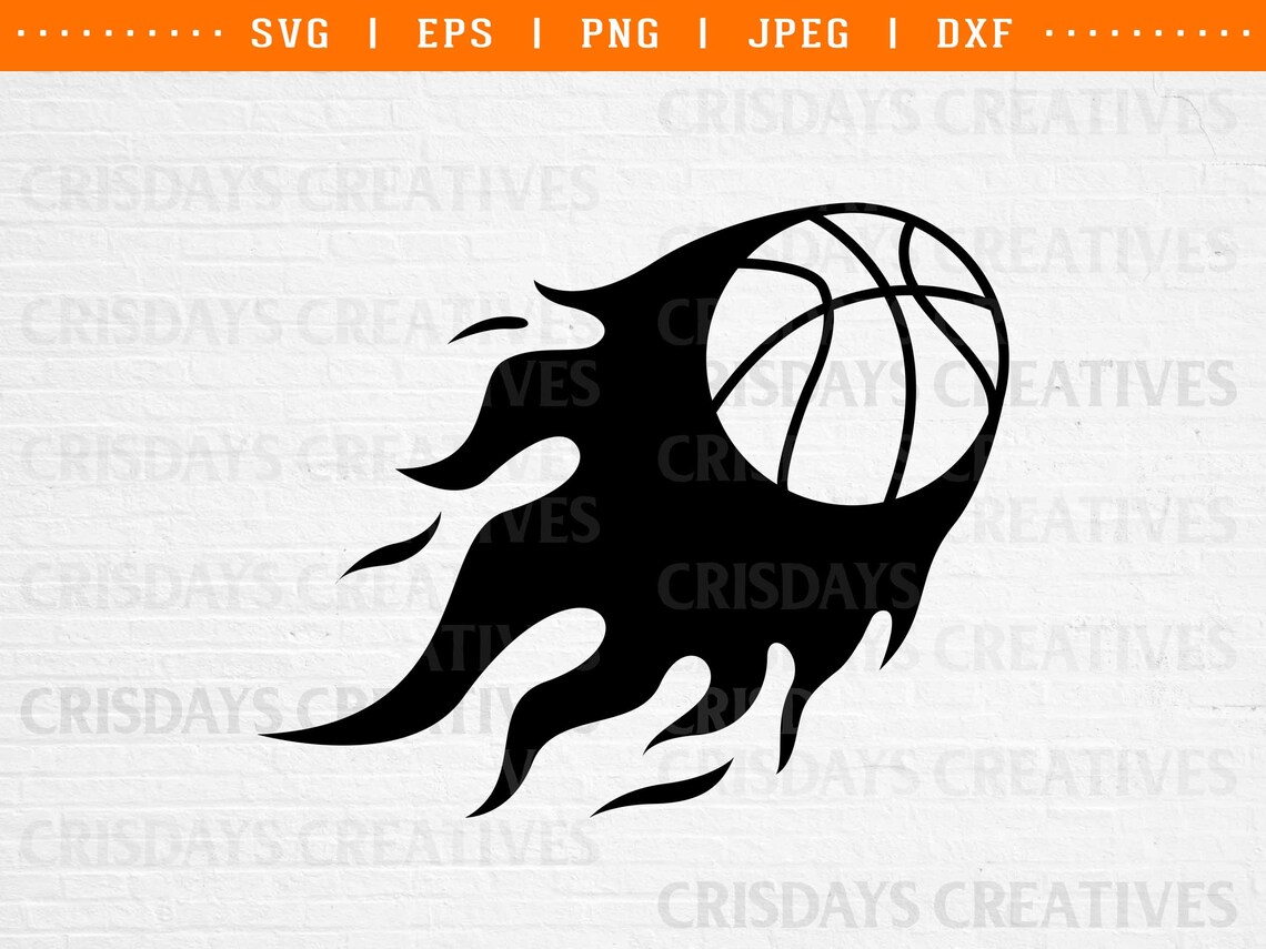 Flaming Basketball Player Svg Basketball Svg Flaming - Etsy