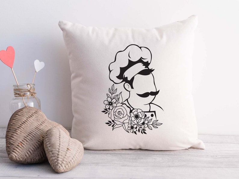 Floral Chef Svg, Chef Svg, Chef With Flowers Svg, Flower Chef Svg ...