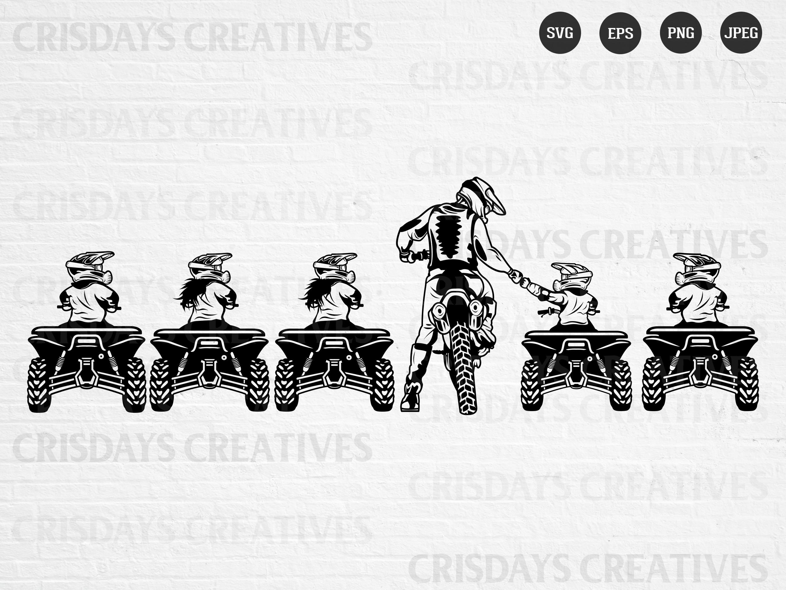 Kids Adventure Svg , Kids Atv Svg, Dad and Kids Atv Svg , Grandpa and ...