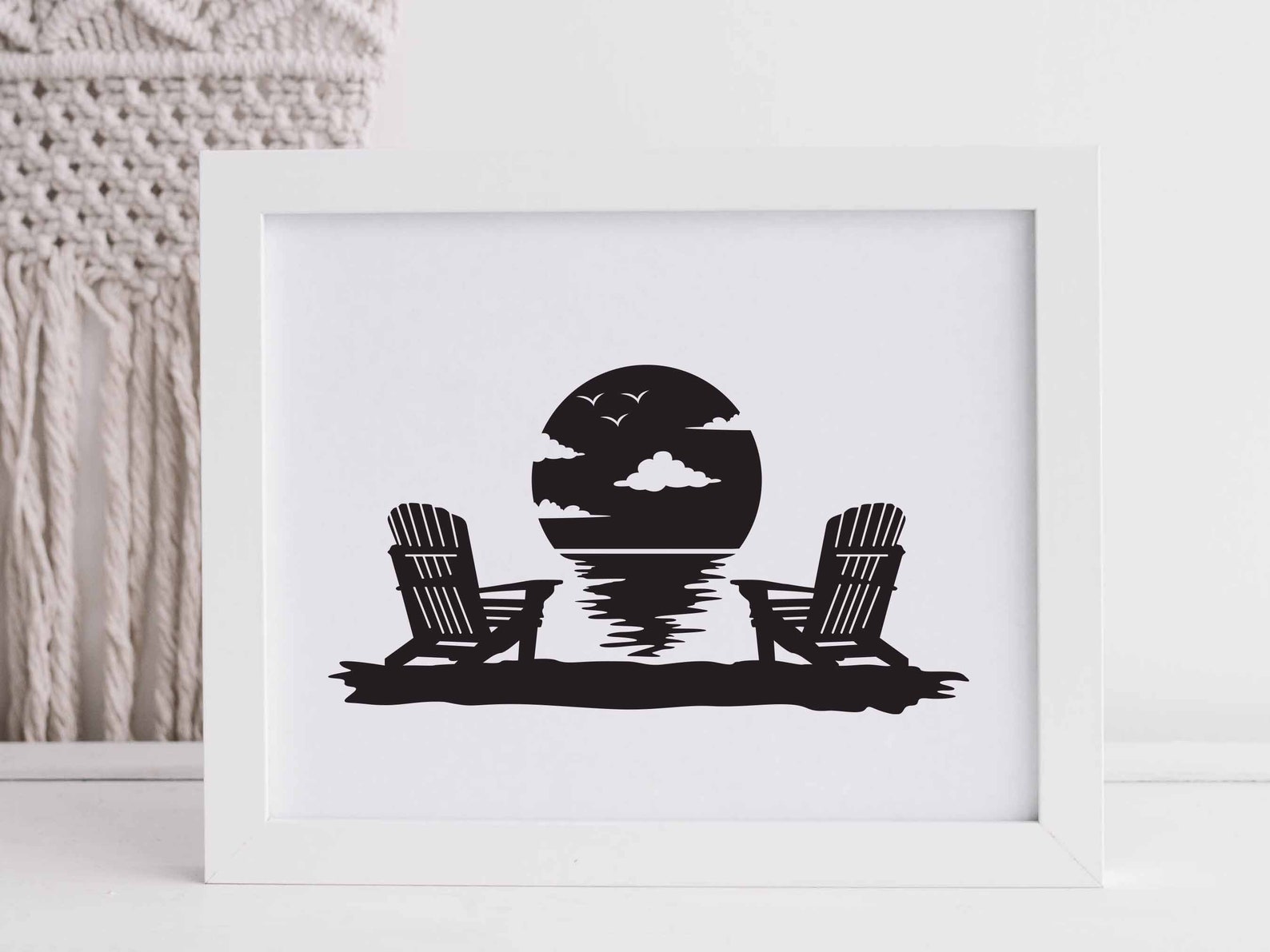 Adirondack Svg Adirondack Chair Svg Lake Scene Svg - Etsy