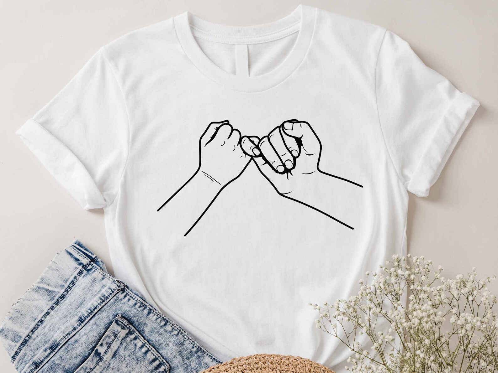 Pinky Swear Svg Mom and Daughter Hand Sign Svg Mom and - Etsy