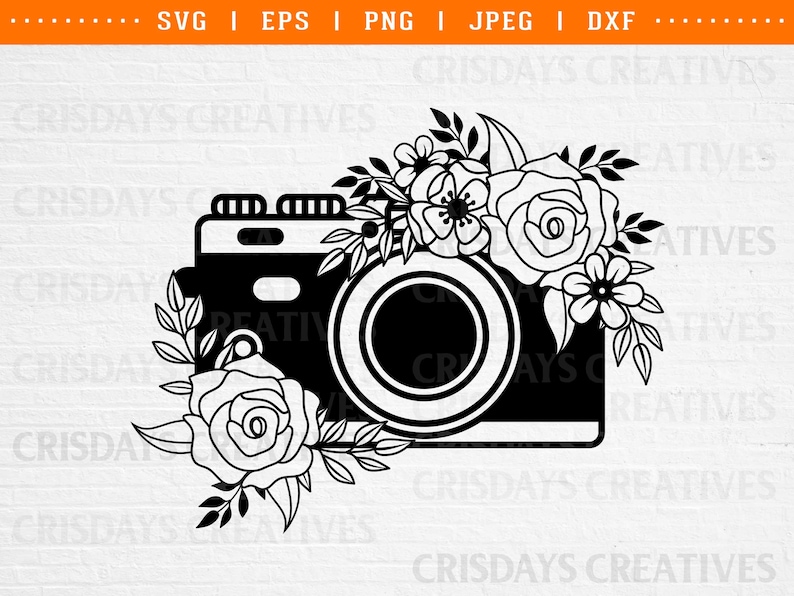 Floral Camera Svg Vintage Camera Svg Cute Camera With - Etsy