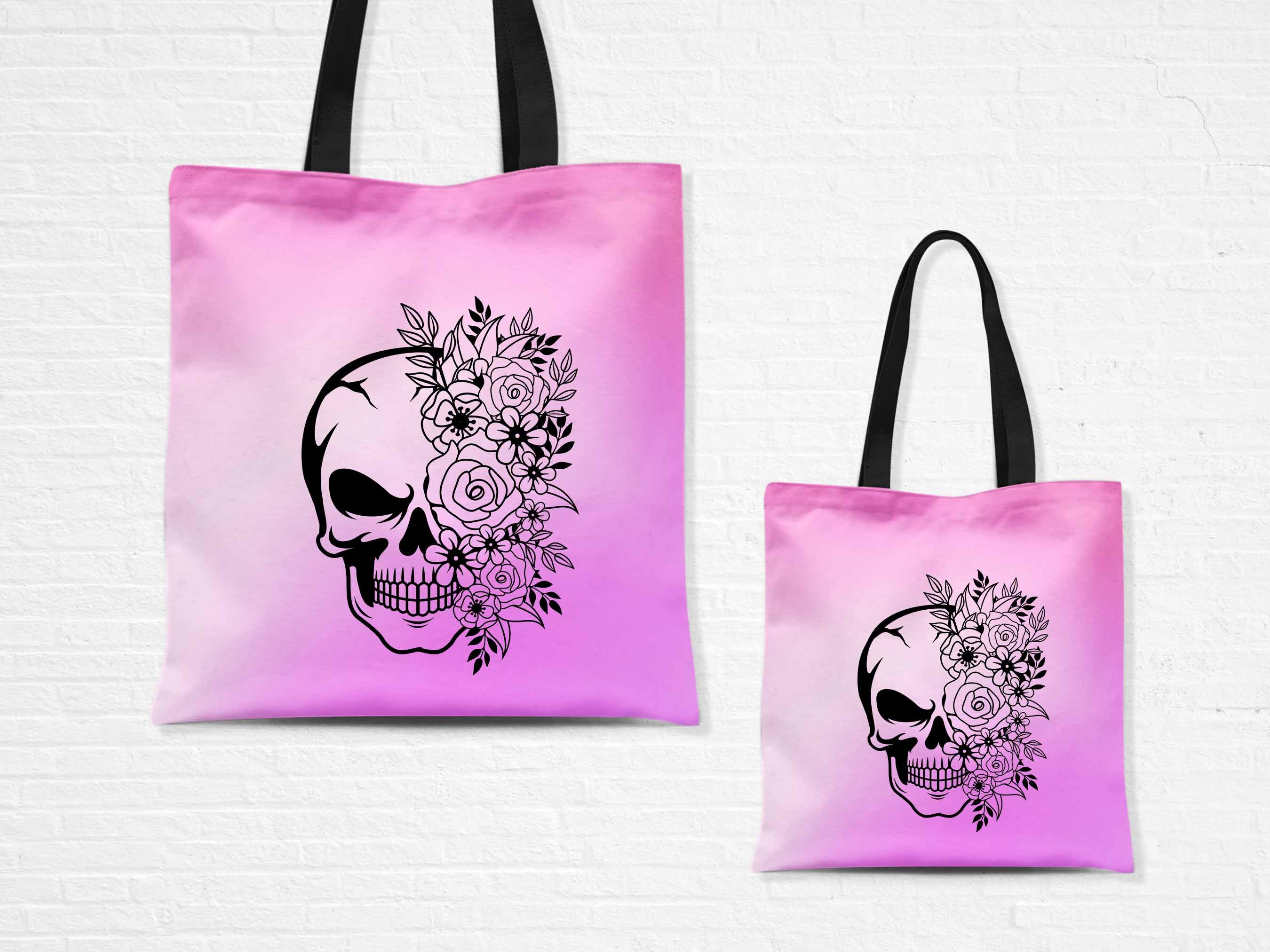 Floral Skull Svg Skull Face Svg Cute Skull Svg Skull With - Etsy