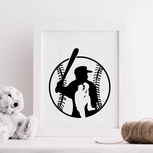 Baseball Player Silhouette Svg, Baseball Player Silhouette, Baseball ...