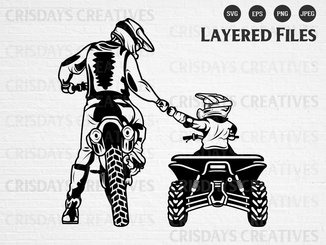 Father and Son ATV SVG: Dadlife Kidlife Cut Files (digital Download) - Etsy