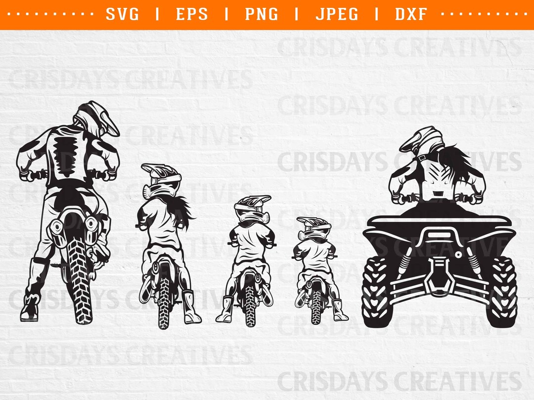 Family Svg, Family Bonding Svg, Family of Five Svg, Dad Motocross Svg ...