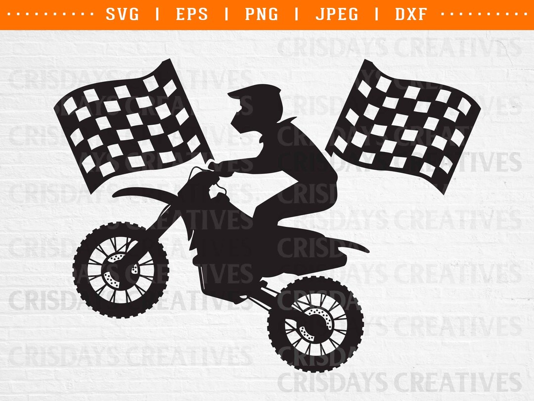 Motocross Svg, Dirt Bike Svg, Racing Flag Svg, Motocross Png, Motocross ...