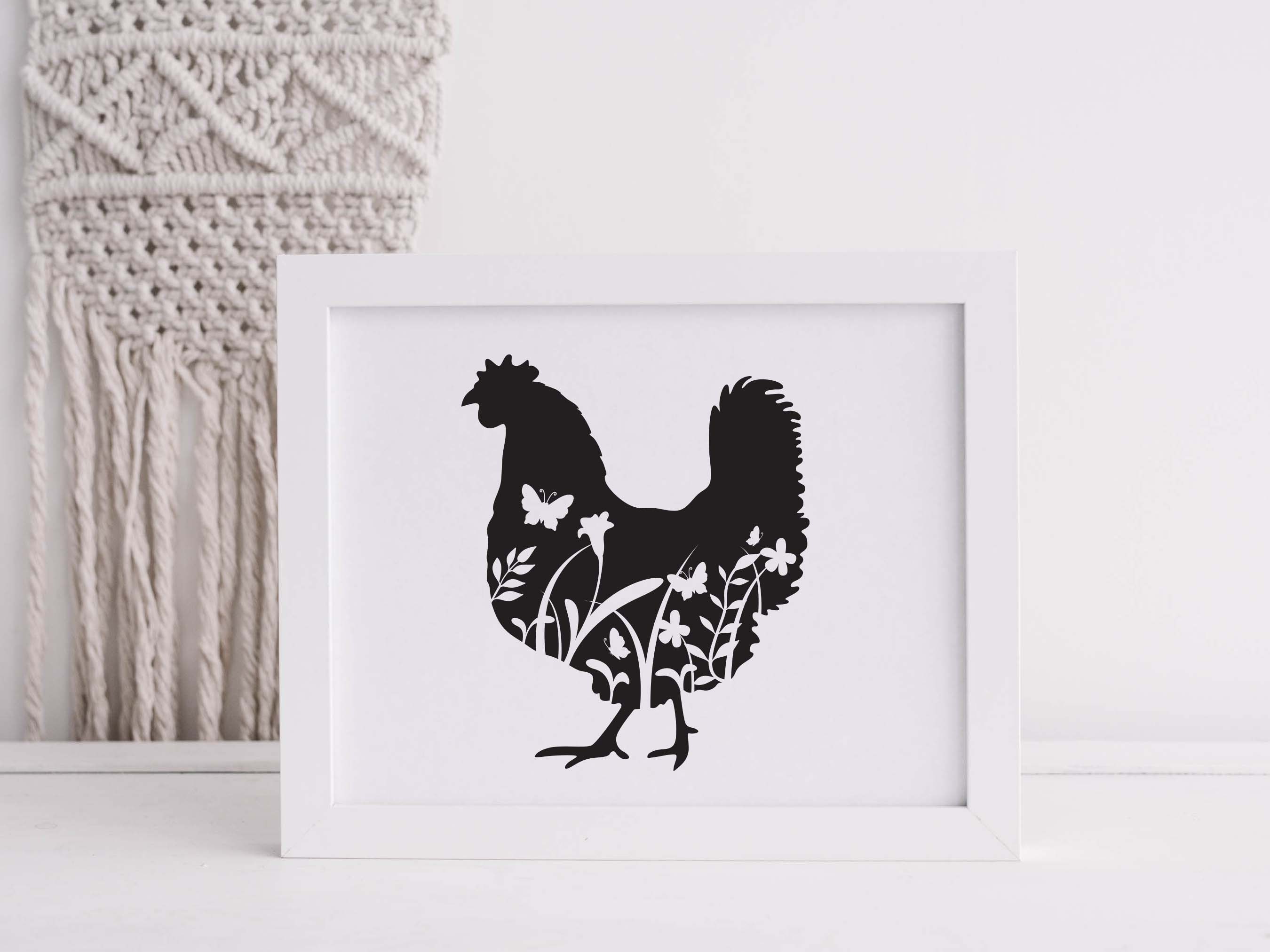 Pollo floral svg pollo svg gallina svg granja de pollos - Etsy México