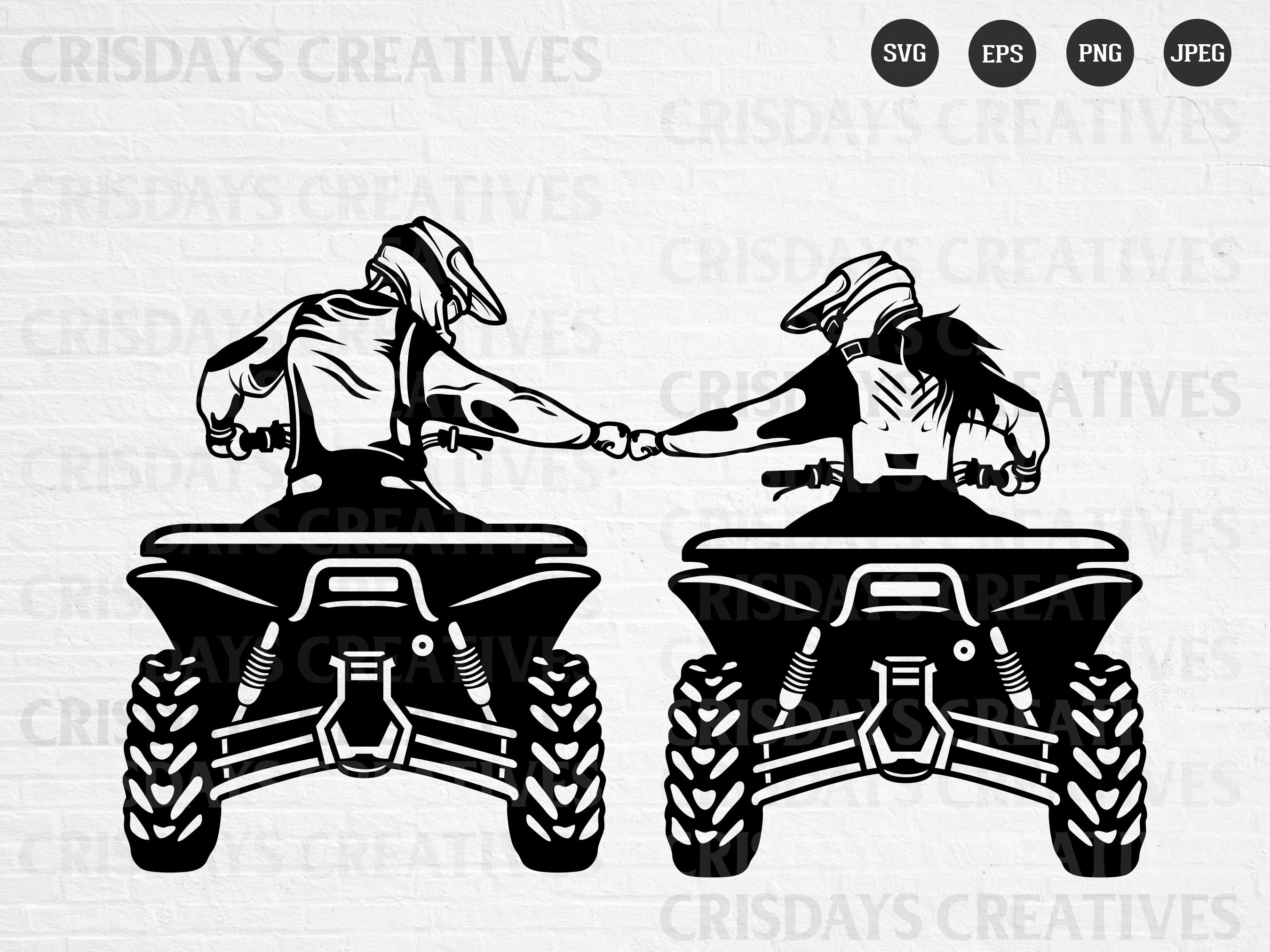Dou ATV Svg ATV svg Quad Svg 4wheeler Svg Cut Files | Etsy