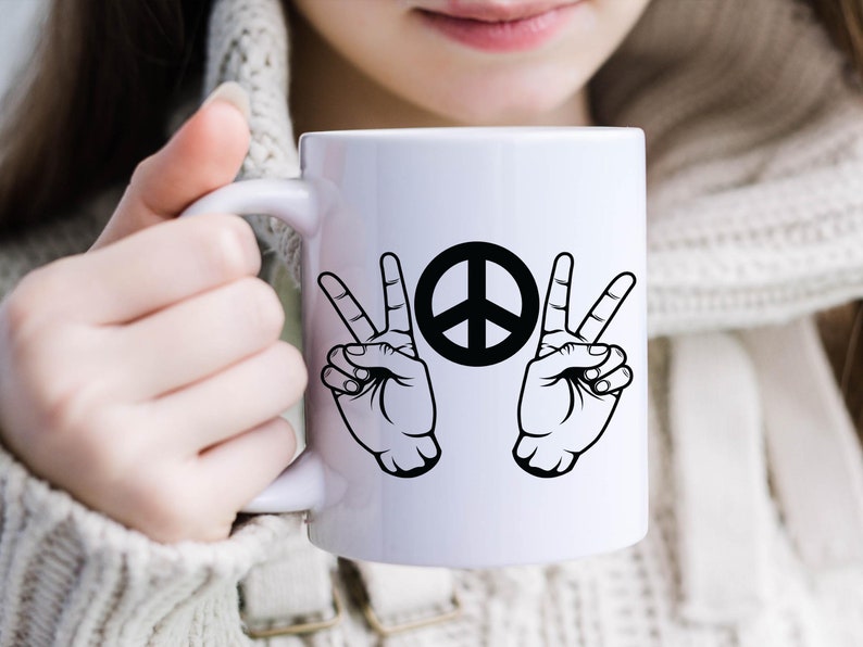 Peace Hand Sign SVG Peace Hand SVG Peace Sign Svg Cute | Etsy