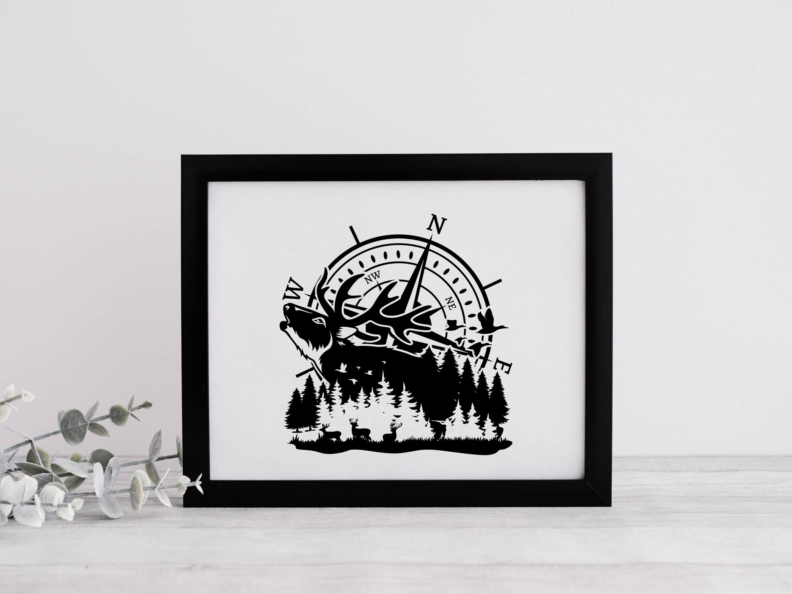 Hunting Compass Svg Deer Hunting Svg Deer Hunter Svg - Etsy Australia