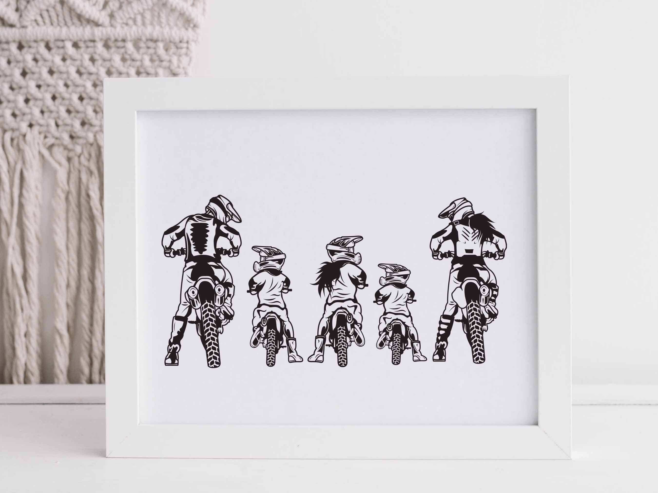 Familia motocross svg unión familiar svg familia svg mamá - Etsy México