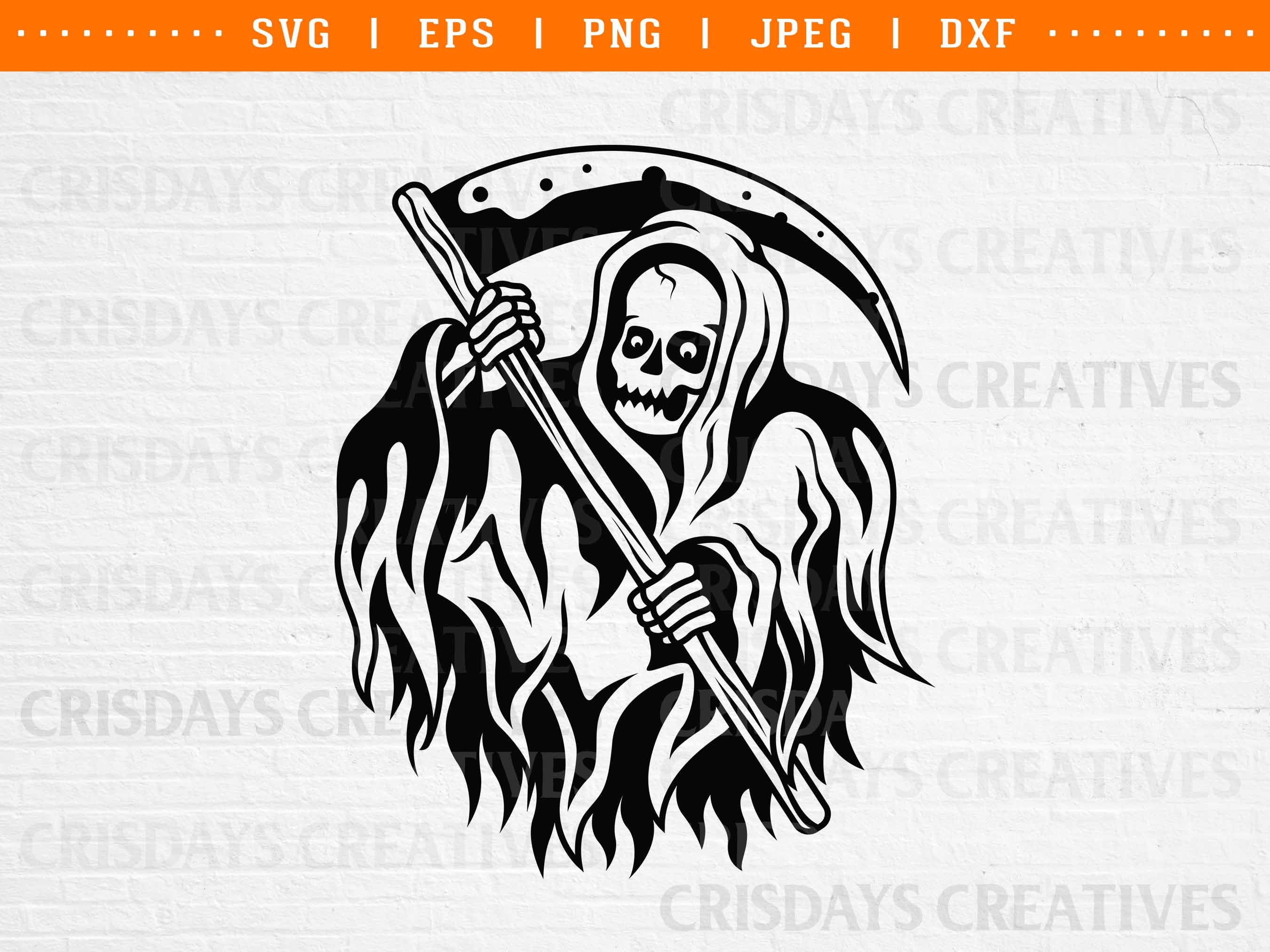 Grim Reaper, Grim Reaper Svg, Skeleton Svg, Horror Shirt Svg, Halloween ...