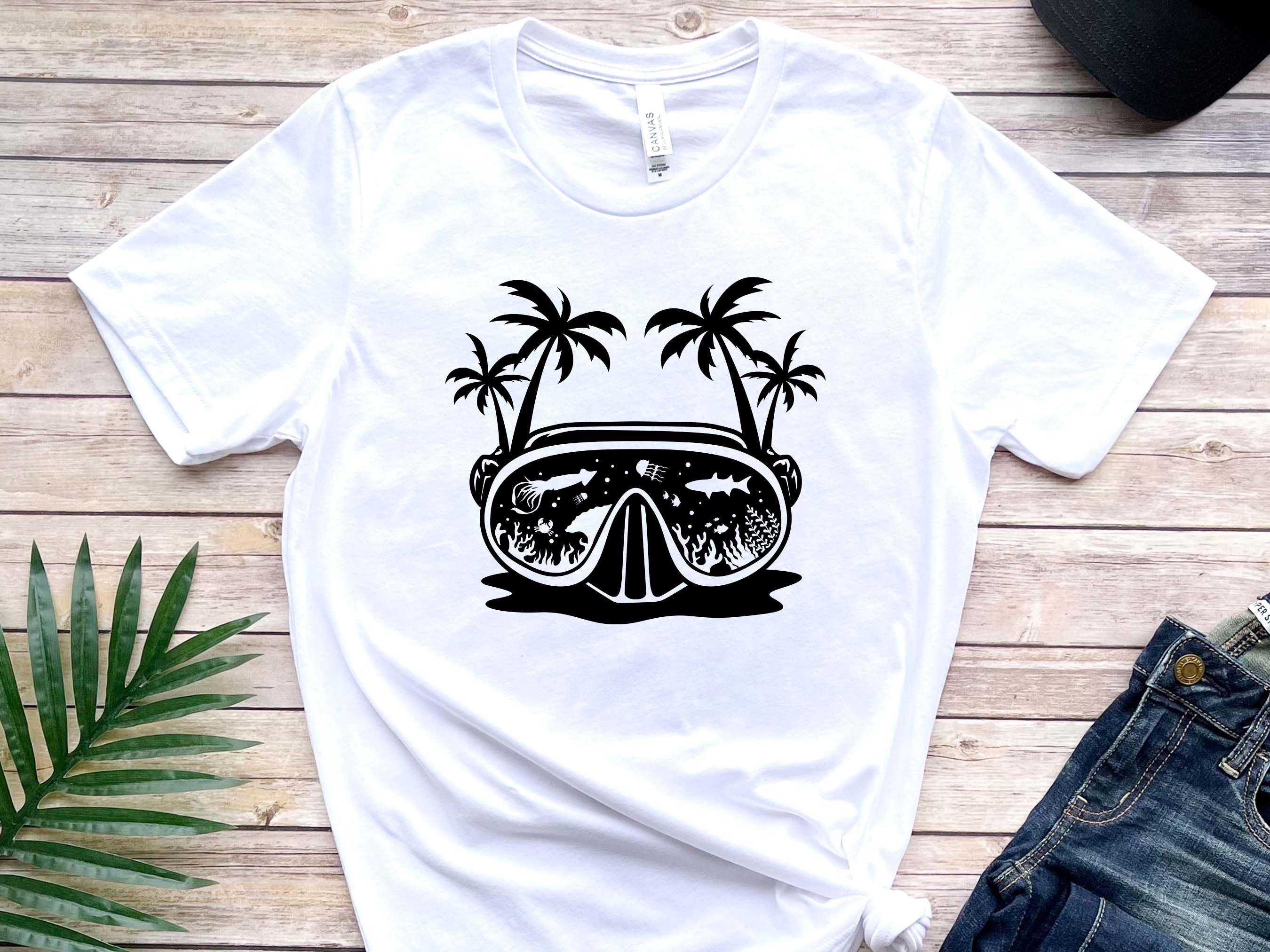 Tropical Scuba Mask Svg| Scuba Diver Mask Svg| Diving Svg| Free Diving ...