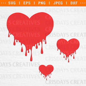Dripping Heart, Dripping Heart Svg, Dripping Heart Png, Heart Svg ...