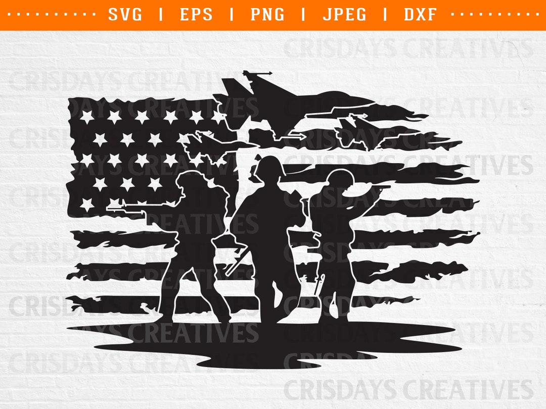 Us Soldier Svg, Military Svg, Veteran Svg, Soldier Flag Svg, Military ...