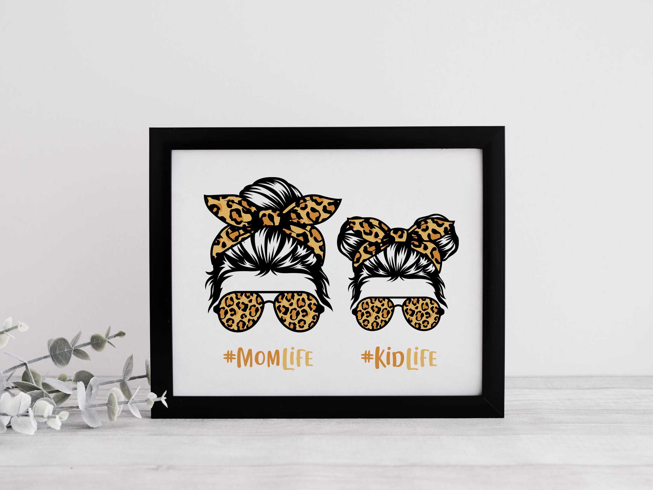 Mom Life Leopard Png Momlife Svg Mom and Daughter Svg - Etsy