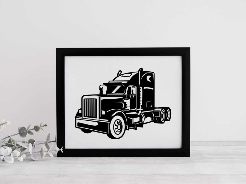 Semi Truck Svg Trucker Png Semi Truck Vectortruck - Etsy