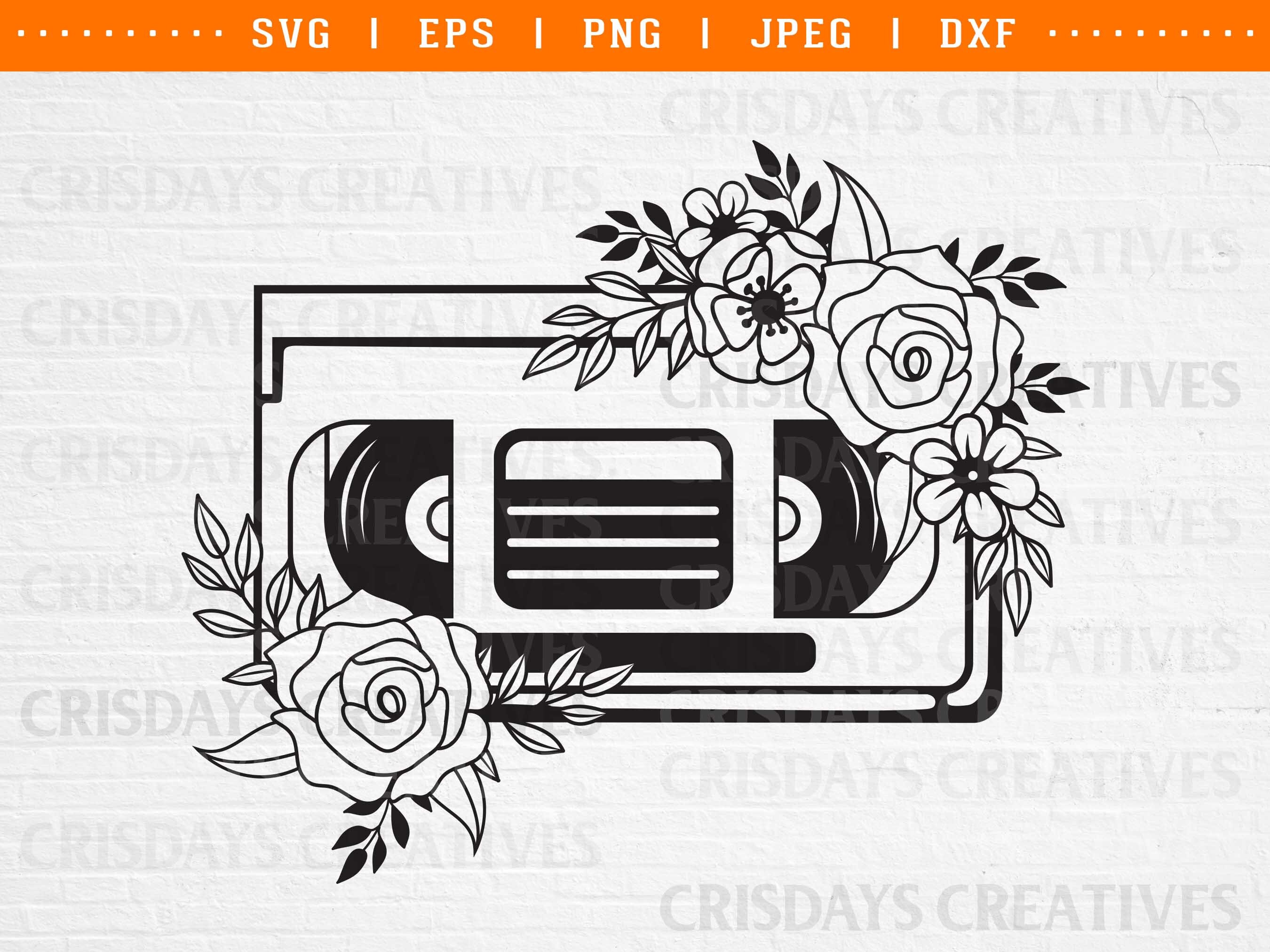 Vhs Tapes, Vhs Retro Svg, Floral Vhs Tapes Svg, Vhs Tapes Craft, Vhs ...
