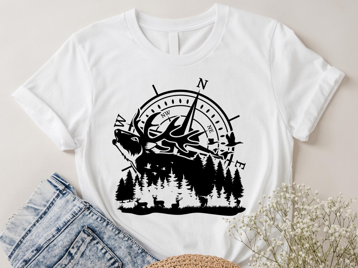 Hunting Compass Svg Deer Hunting Svg Deer Hunter Svg - Etsy