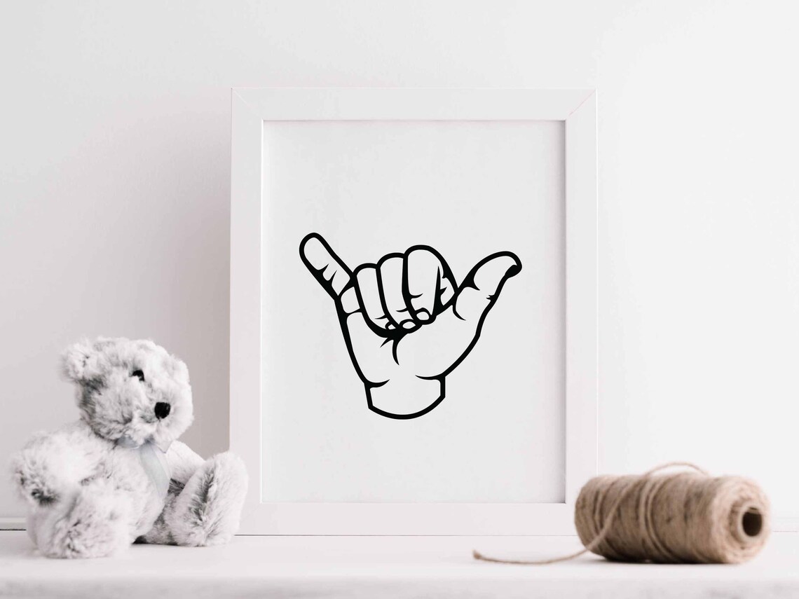 Shaka Hand Sign Svg Shaka Svg Hand Sign Svg Hang Loose Svg - Etsy