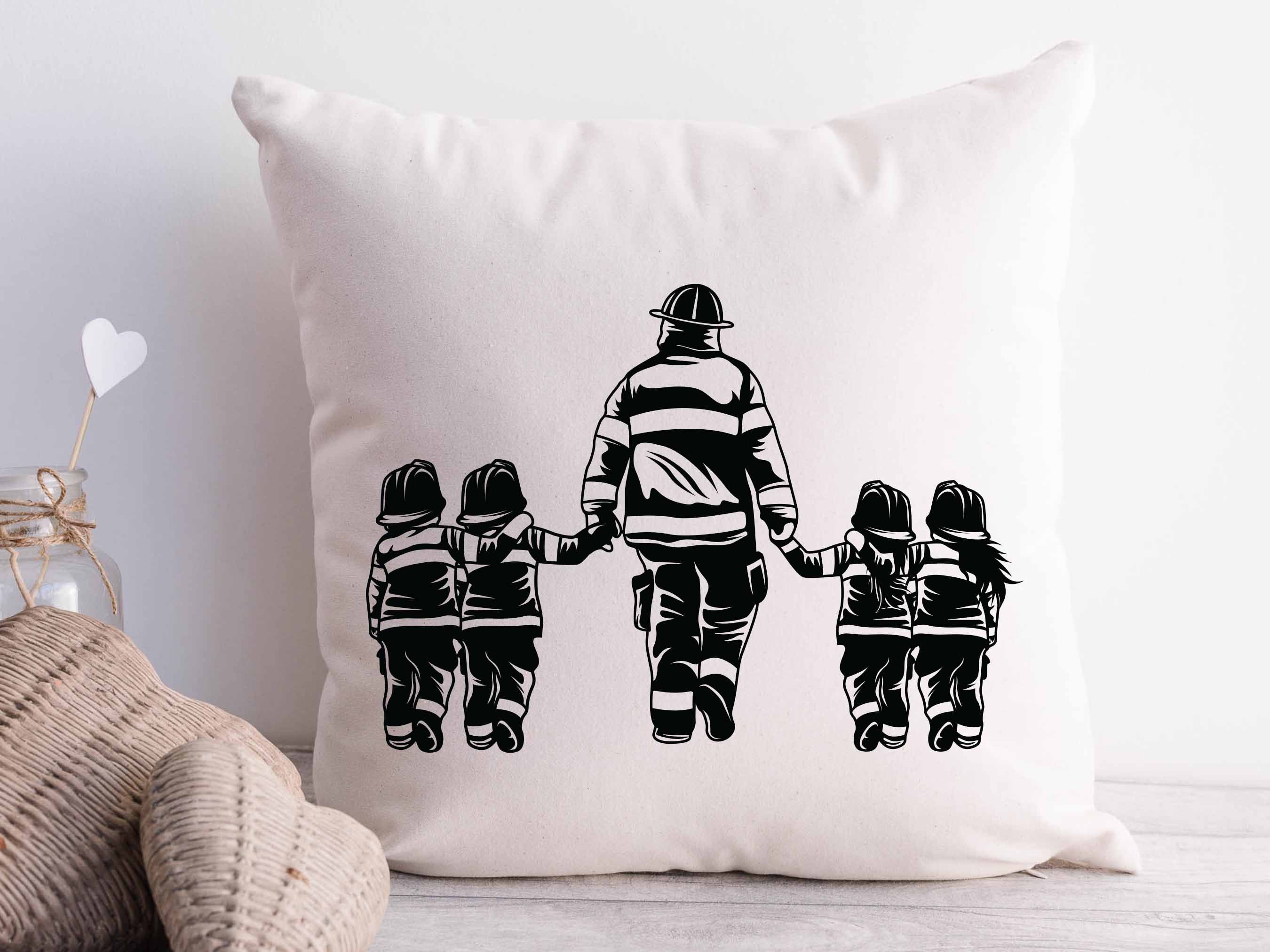 Padre e hijos Bombero Svg/ Bombero SVG/ Bombero Papá Svg/ - Etsy México