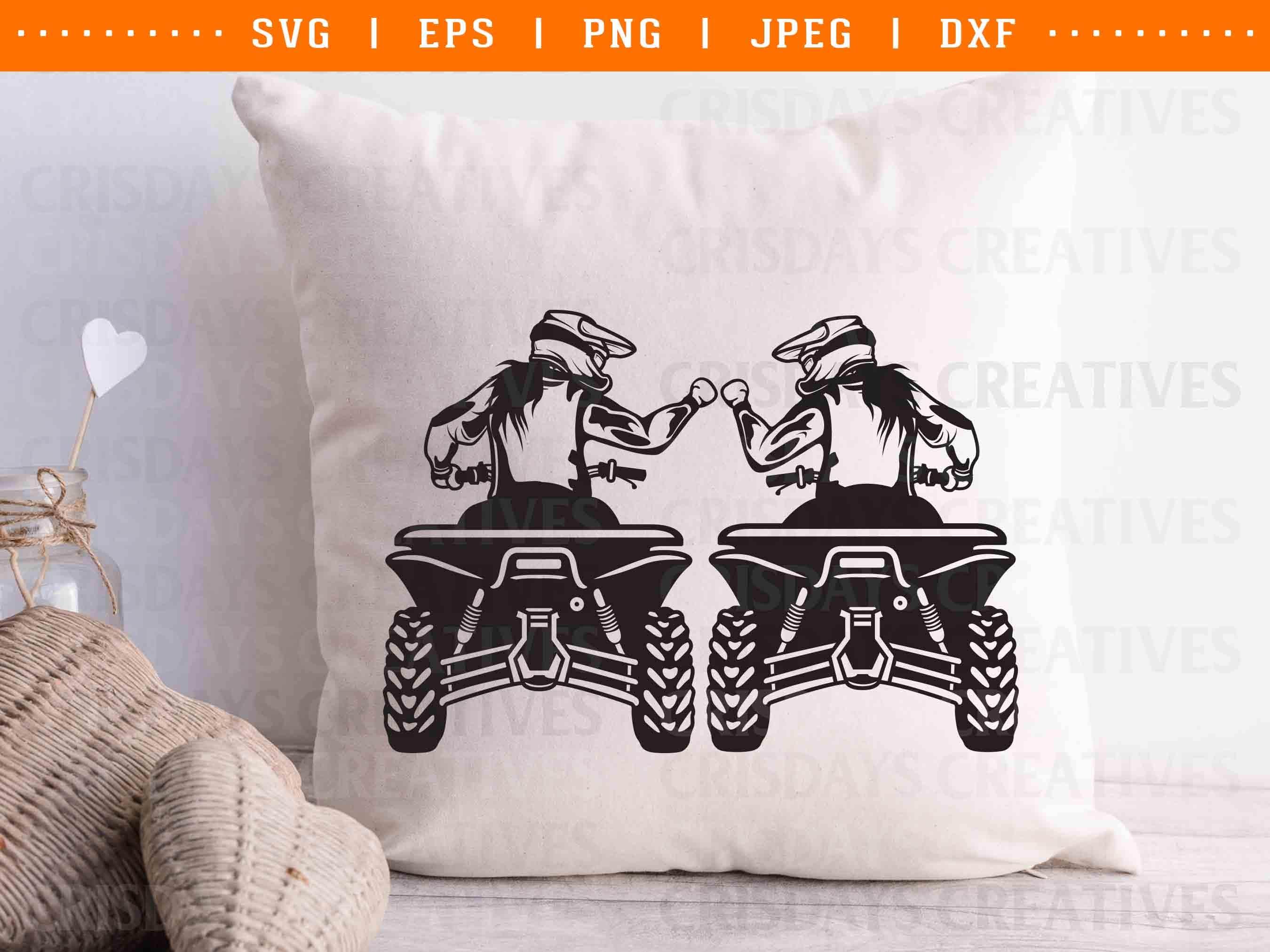 Best Buddies ATV Riding SVG | Four Wheeler Friends Clipart | ATV ...
