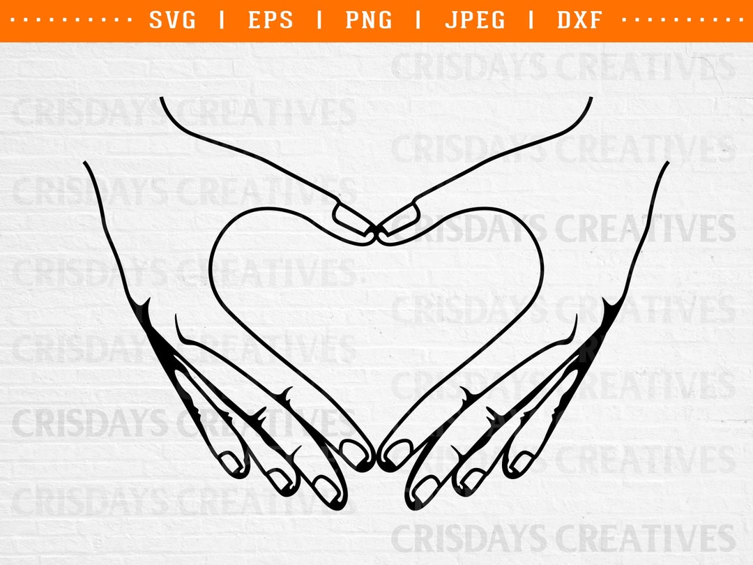 Heart Hand Svg, Love Svg, Valentine Svg, Hand in the Form of a Heart ...