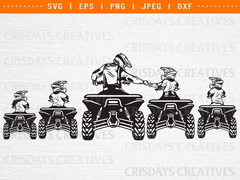 Kids Adventure Svg , Kids Atv Svg, Dad and Kids Atv Svg , Grandpa and ...