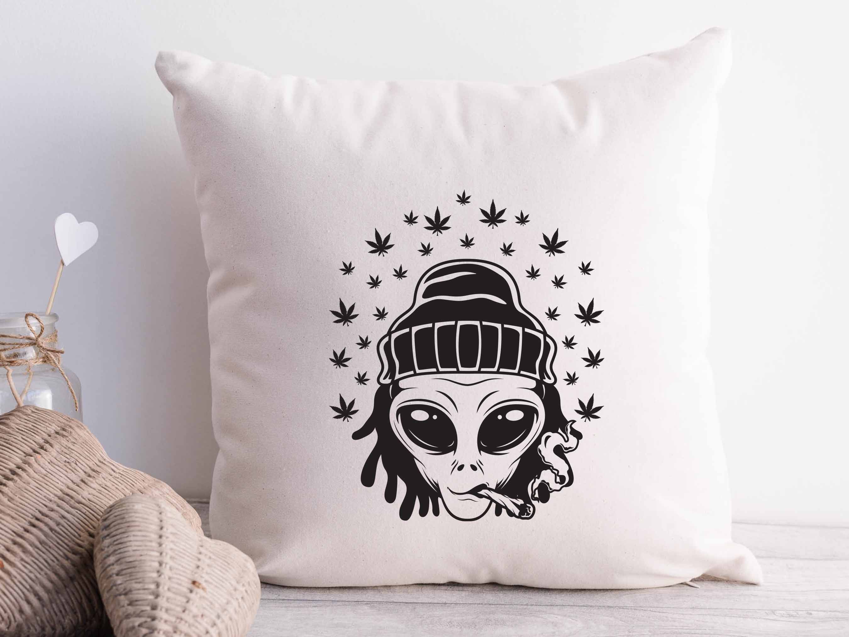 Weed Leaf Alien Svg Weed Alien Svg Smoking Alien Svg Alien - Etsy