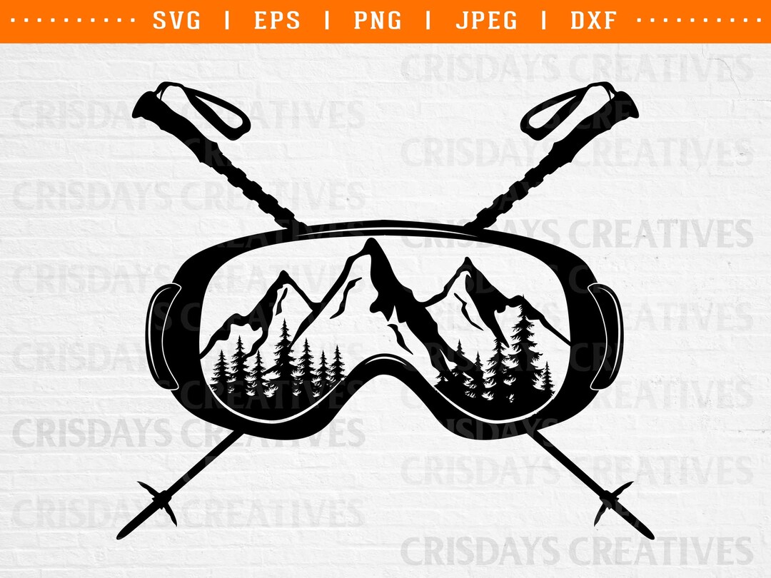 Snow Goggles Svg, Snow Goggles, Snow Goggles Stickers Design, Ski Svg ...