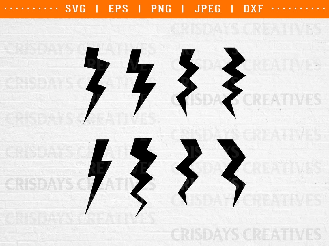 Lightning Svg Solid Lightning Svg Thunder Svg Thunder Bolt - Etsy