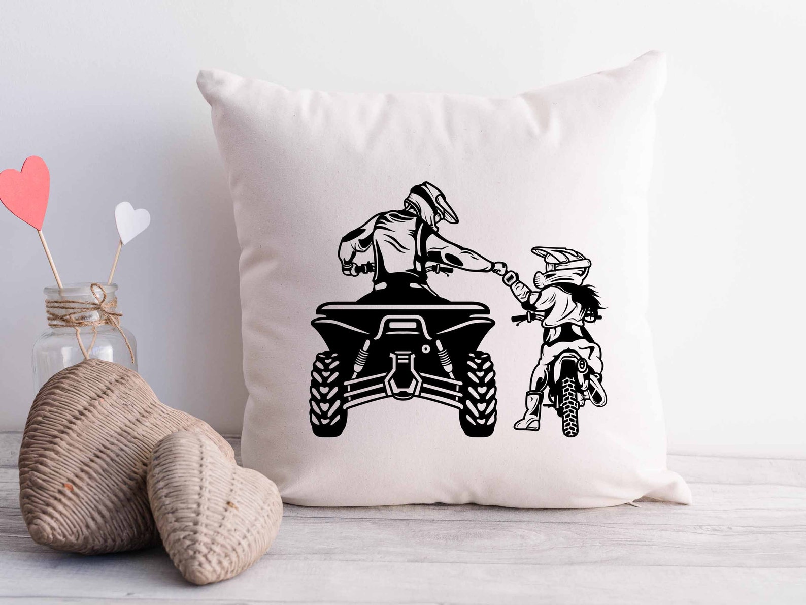 Dad Atv's Svg ATV Svg Father and Daughter Svg Dadlife - Etsy