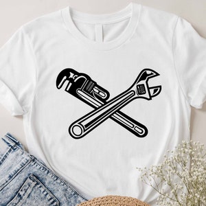 Plumber Crossed Tools Svg| Plumber Png| Plumber Vector| Pipe Wrench ...