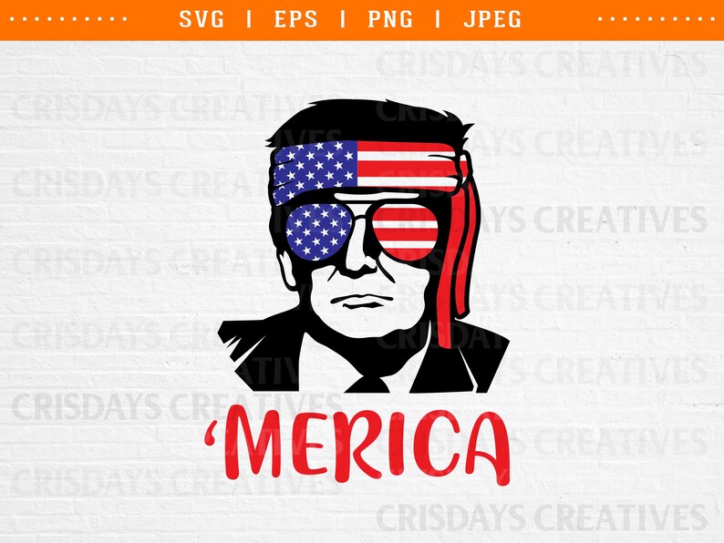 Trump Svg Donald Trump Svg 'merica Svg Fourth of July - Etsy