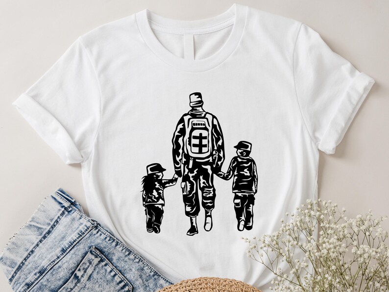 Dad and Kids Soldier SVG| Soldier Dad SVG| Military Dad Svg| Dad Life ...